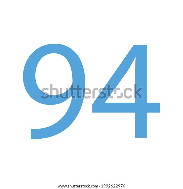 94 Number Simple Clip Art Vector Stock Vector (Royalty Free) 1992622976 ...