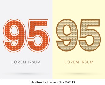 95 Number Luxury Font Designed Using Stock Vector (Royalty Free) 251956684
