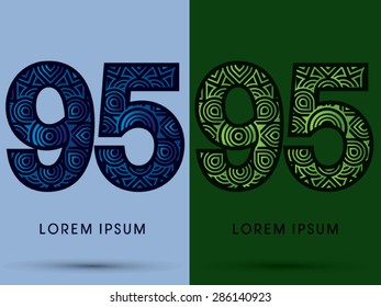 95 Number Abstract Font Concept Filigree Stock Vector (Royalty Free ...