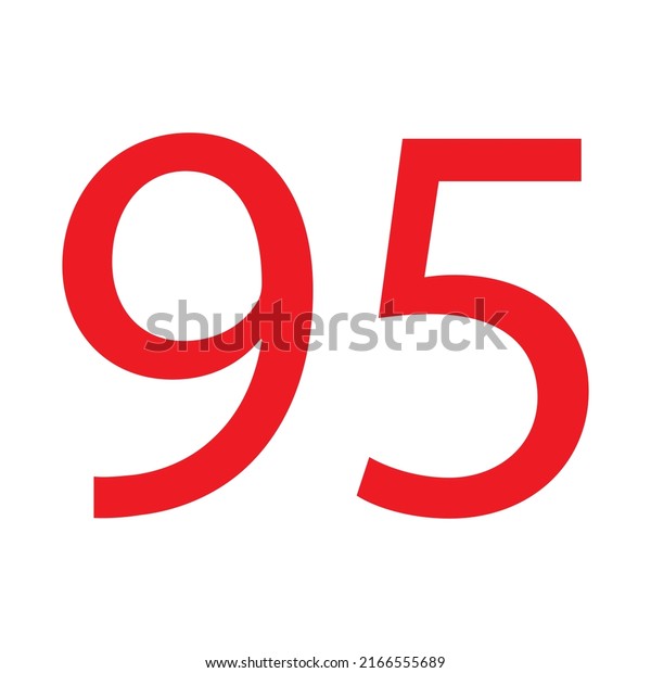 95 숫자 단순 클립 아트 벡터 스톡 벡터(로열티 프리) 2166555689 | Shutterstock