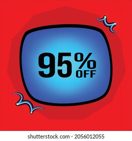 95 95 Percent Blue Retangle Red Stock Vector (Royalty Free) 2056012055 ...