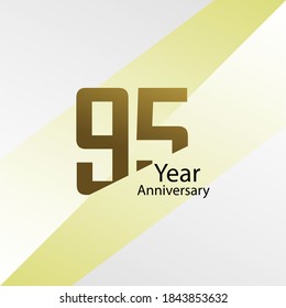 95 Year Anniversary Vector Template Design Stock Vector (Royalty Free ...