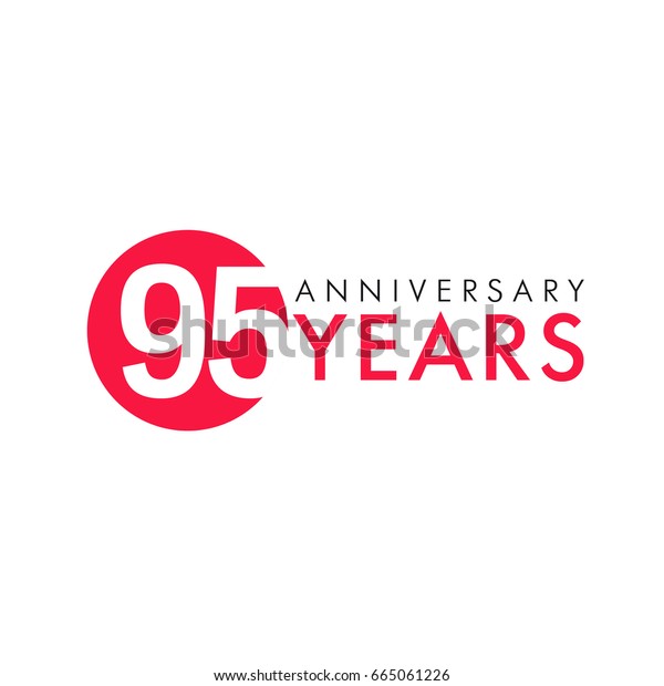 95 Years Old Logo Celebrating Anniversary Stock Vector (Royalty Free ...