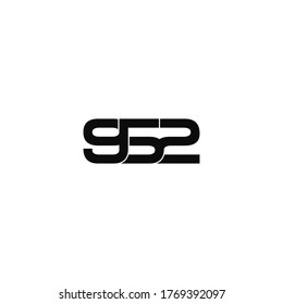 952 Letter Original Monogram Logo Design Stock Vector (Royalty Free ...