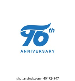 96 Anniversary Wave Logo Blue Stock Vector (Royalty Free) 404924947 ...