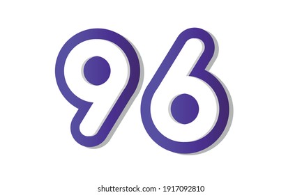 49 Cool Modern Purple 3d Number Stock Vector (Royalty Free) 1917052052