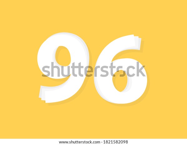 96 Number Vector Modern Layers Design Stock Vector (Royalty Free ...