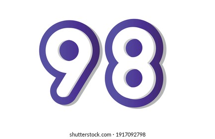 98 Cool Modern Purple 3d Number Stock Vector (Royalty Free) 1917092798 ...