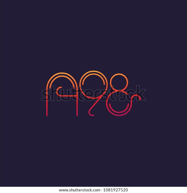 98 Letter Number Logo Icon Vector Stock Vector (Royalty Free ...