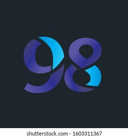 98 Number Digit Logo Double Color Stock Vector (Royalty Free ...