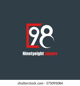 98 Number Logo Design Vector Element Stock Vector (Royalty Free ...