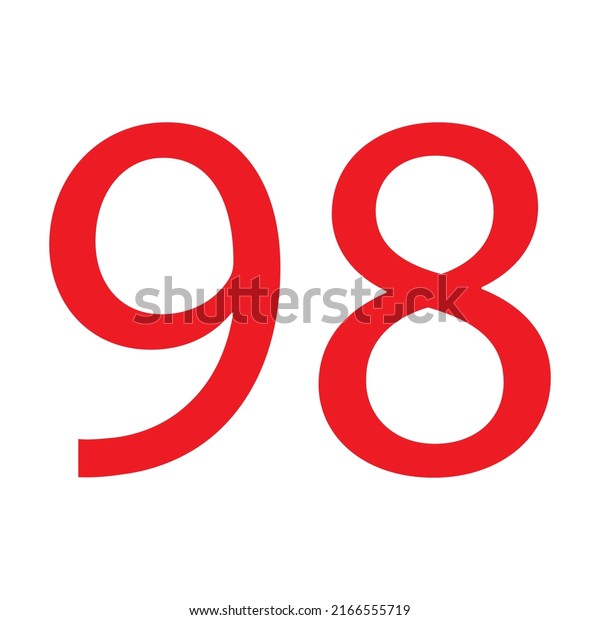 Vektor Stok 98 Number Simple Clip Art Vector (Tanpa Royalti) 2166555719 ...