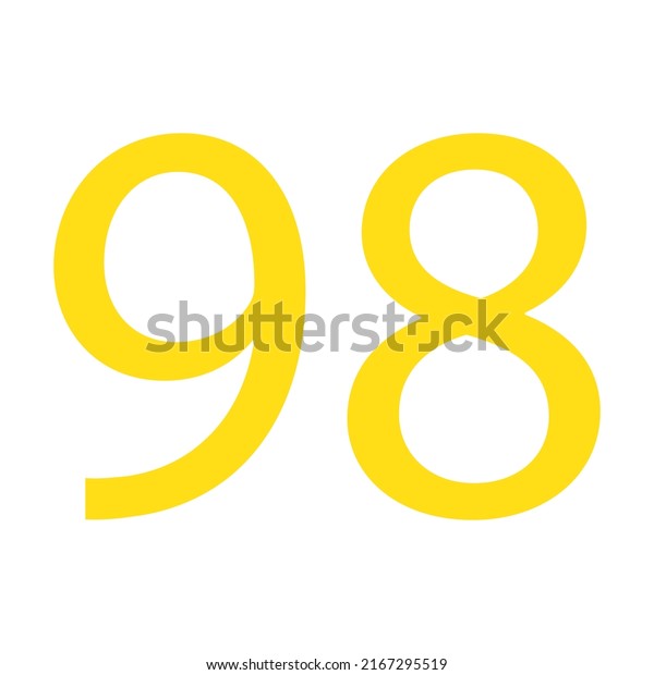 98 Number Simple Clip Art Vector Stock Vector (Royalty Free) 2167295519 ...