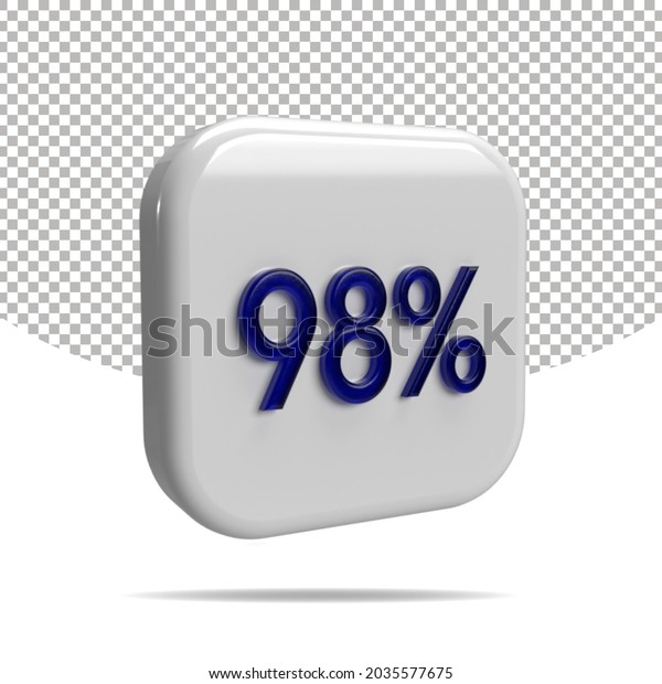 98 Percentage 3d Render Transparent Stock Vector (Royalty Free ...