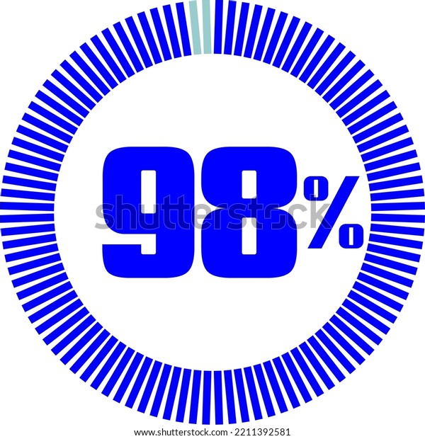 98 Percentage Round Pie Chart Economy Stock Vector (Royalty Free ...