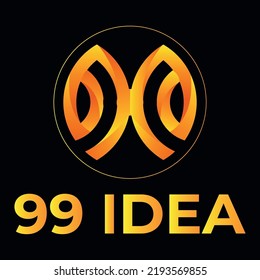 99 Idea Typography Logo Design Creativity Stock Vector (Royalty Free ...