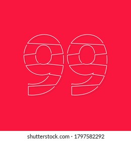 50 Number Linear Stroke Font Modern Stock Vector (Royalty Free) 1792147073