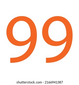 99 Number Simple Clip Art Vector Stock Vector (Royalty Free) 2166941387 ...