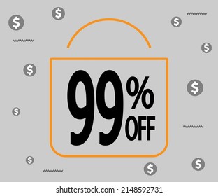 99 Off Dark Banner Stores Promotions Stock Vector (Royalty Free ...
