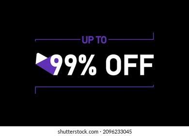 99 Off 99 Discount Label Sign Stock Vector (Royalty Free) 2096233045