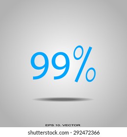 99 Percent Stock Vector (Royalty Free) 285461627