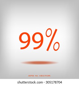 99 Percent Stock Vector (Royalty Free) 305178704 | Shutterstock
