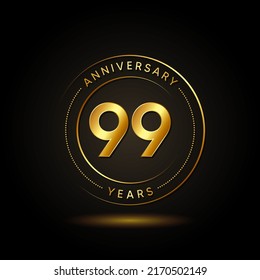 99 Years Anniversary Celebration Vector Template Stock Vector (Royalty ...