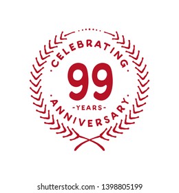 99 Years Design Template 99th Vector Stock Vector (Royalty Free ...