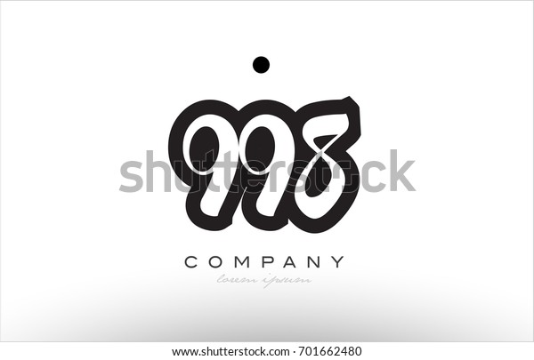 998 Number Black White Bold Logo Stock Vector (Royalty Free) 701662480 ...