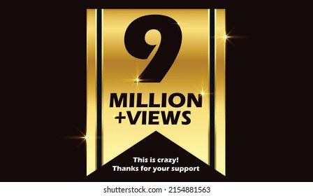 9m Views Celebration Background Design 9 Stock Vector (Royalty Free ...