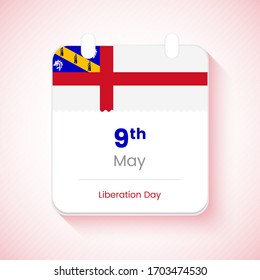 9th May Liberation Day Herm Modern Stock Vector (Royalty Free ...