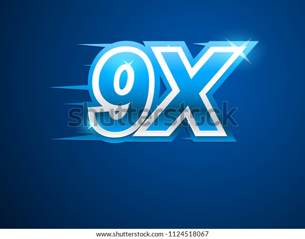 9x Blue Logo Stock Vector (Royalty Free) 1124518067 | Shutterstock