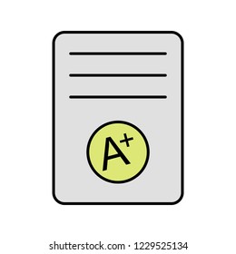 Grade Line Filled Icon Stock Vector (Royalty Free) 1229525134 ...
