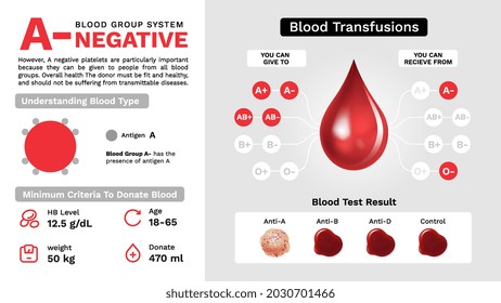 Vektor Stok Negative Blood Group Characteristics Additional Information ...