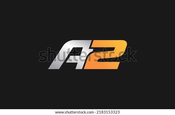 A2 Number Letter Identity Typography Template Stock Vector (Royalty ...
