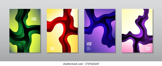 A4 Abstract Color 3d Paper Art Stock Vector (Royalty Free) 1719165247 ...