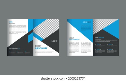 A4 Bifold Document Brochure Vector Corporate: เวกเตอร์สต็อก (ปลอดค่า ...