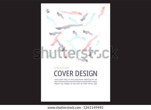 A4 Book Cover Template Drawing Colorful Stock Vector (Royalty Free ...