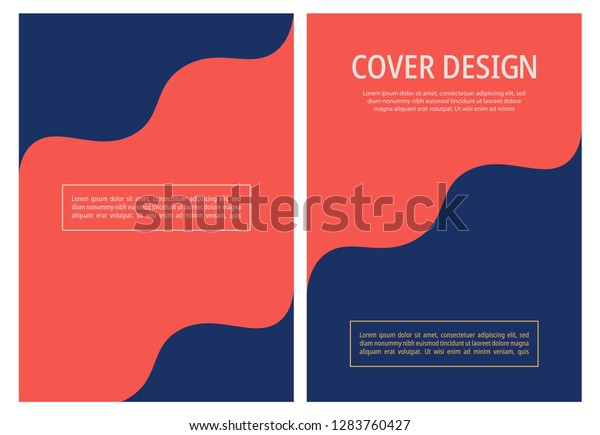 A4 Book Cover Template Flat Design Stock Vector (Royalty Free ...