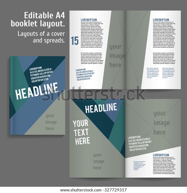 A4 Book Layout Design Template Cover Stock Vector (Royalty Free) 327729317
