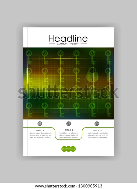 A4 Business Technology Book Cover Design Stock Vector (Royalty Free ...