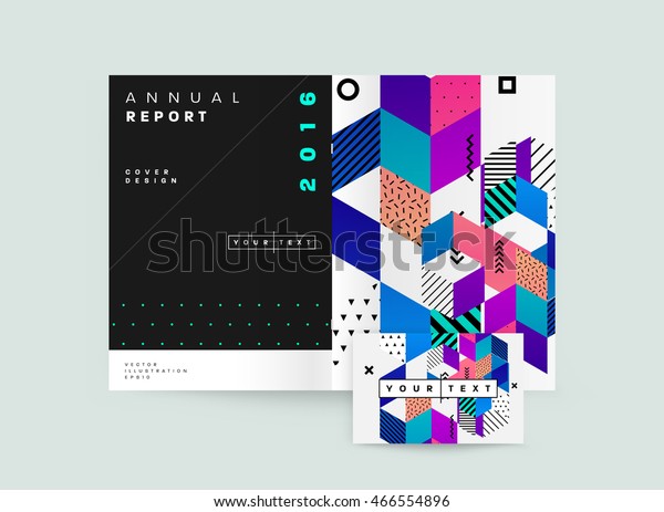 A4 Business Template Geometric Abstract Pattern 库存矢量图（免版税）466554896 ...