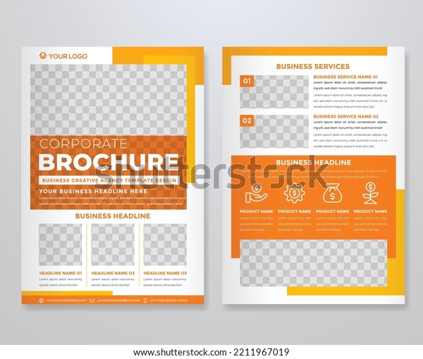 A4 Flyer Template Design Double Sided Stock Vector (Royalty Free ...