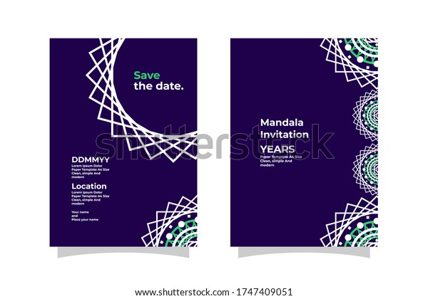 A4 Paper Template Invitation Design Luxury 库存矢量图（免版税）1747409051 ...
