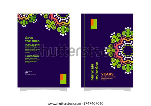 A4 Paper Template Invitation Design Luxury Stock Vector (Royalty Free ...