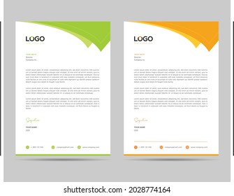 A4 Size Elegant Letterhead Template Design Stock Vector (Royalty Free ...