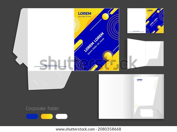 A4 Size Single Pocket Reinforced Folder Stock Vector (Royalty Free ...