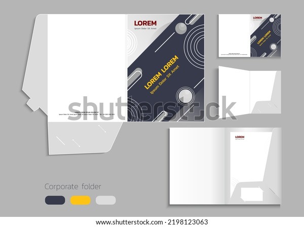 A4 Size Single Pocket Reinforced Folder Stock Vector (Royalty Free ...