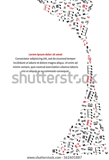 A4 Size Vertical Music Background Template Stock Vector (Royalty Free ...