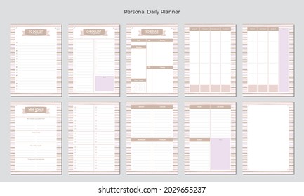 A5 Size Cute Pastel Colored Lines Stock Vector (Royalty Free ...